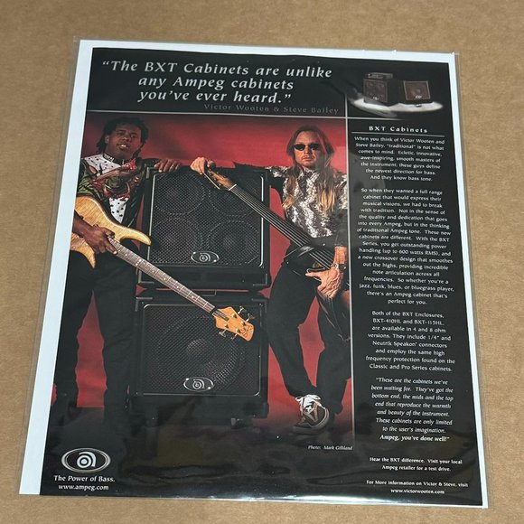 Ampeg | Art | Victor Wooten Steve Bailey Ampeg Amps 20 Print Advertisement | Poshmark